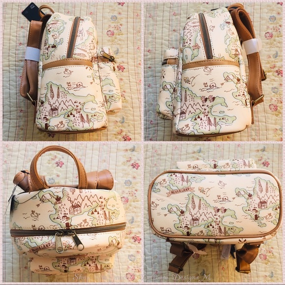 Loungefly | Bags | Loungefly Peter Pan Neverland Map Mini Backpack ...